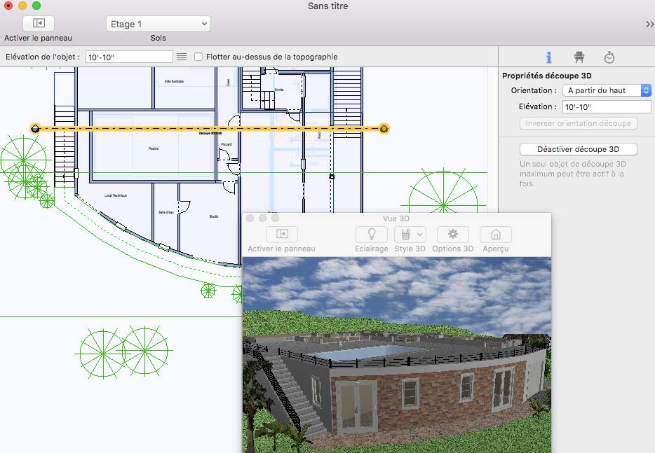 Utilisation de la découpe 3D - Architecte 3D 21 MAC Userguide