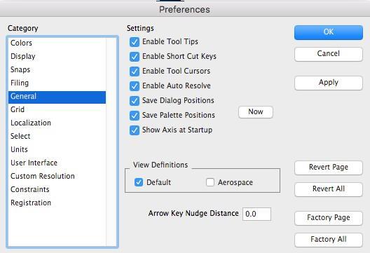 Preferences - TurboCAD/PunchCAD for Mac Userguide