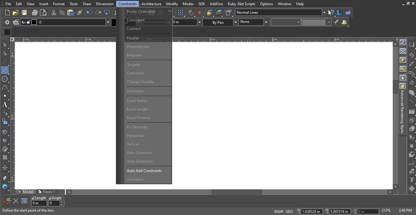 Default User Interface - TurboCAD 2024 User Guide