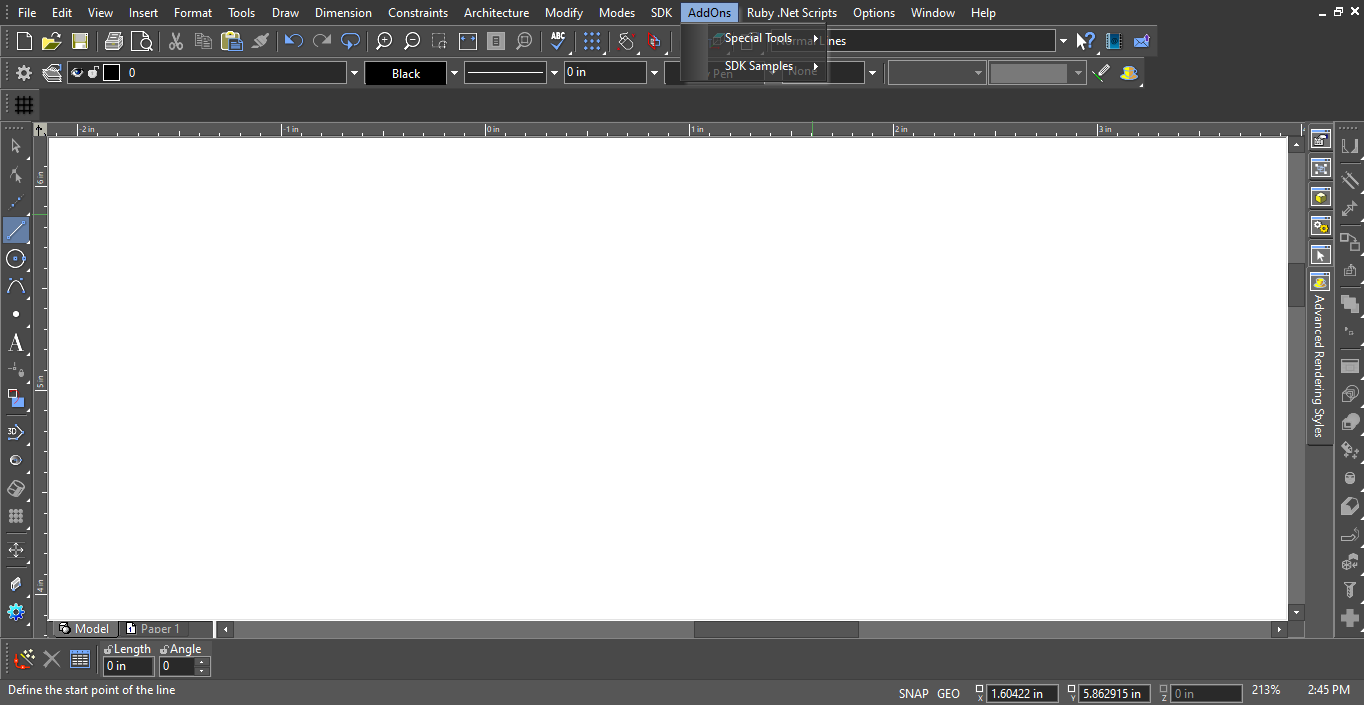 Default User Interface Turbocad 2024 User Guide