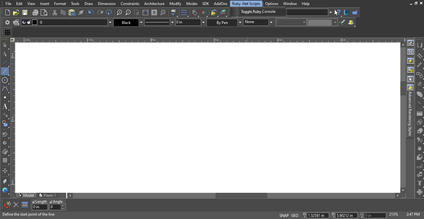 Default User Interface Turbocad 2024 User Guide